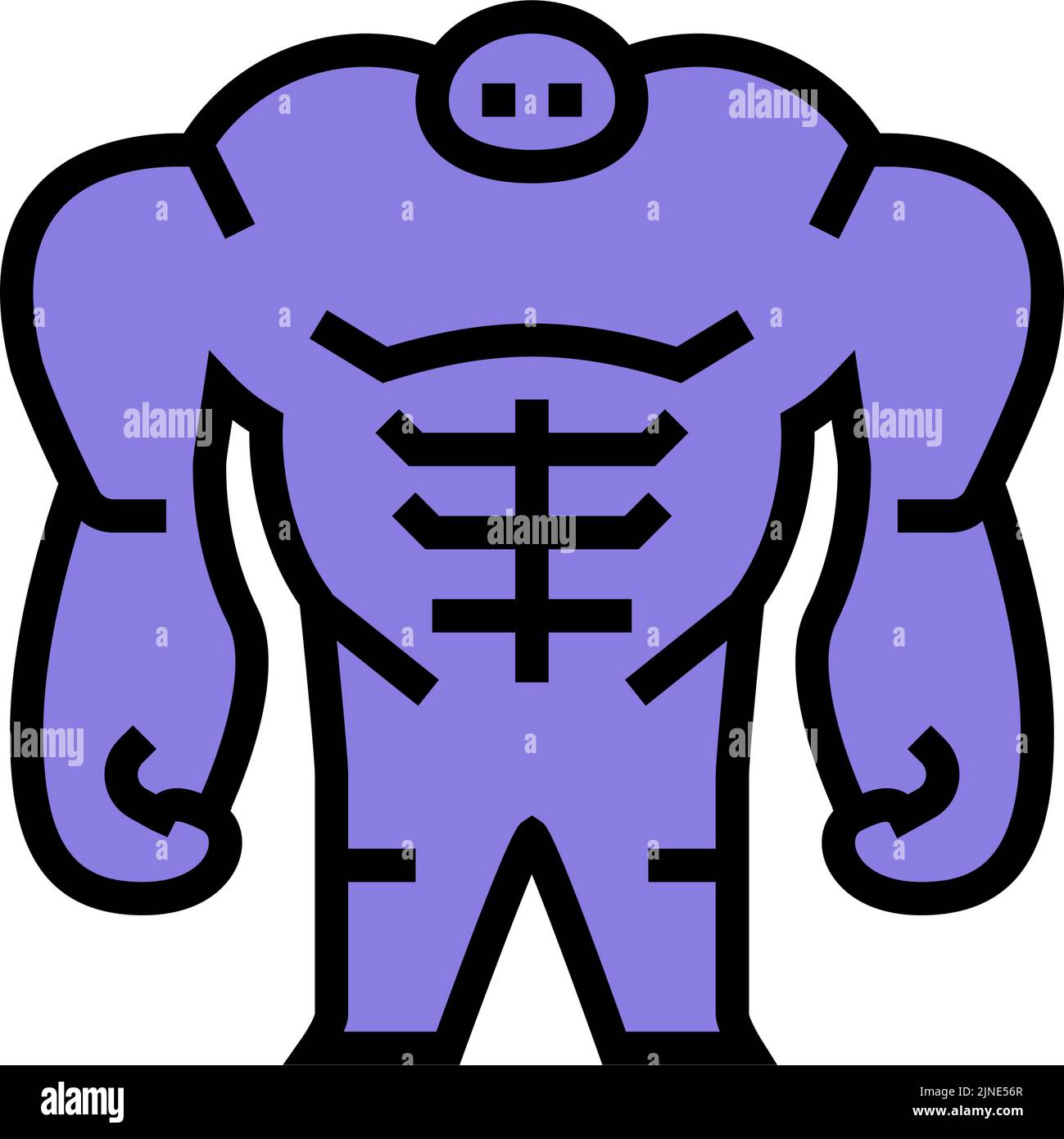 huge monster color icon vector illustration Stock Vector Image & Art ...