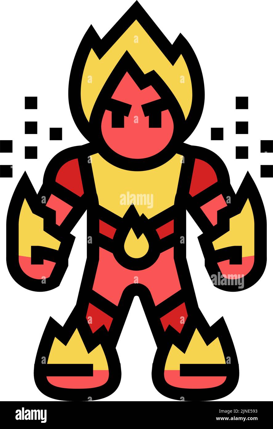 fire monster color icon vector illustration Stock Vector Image & Art ...