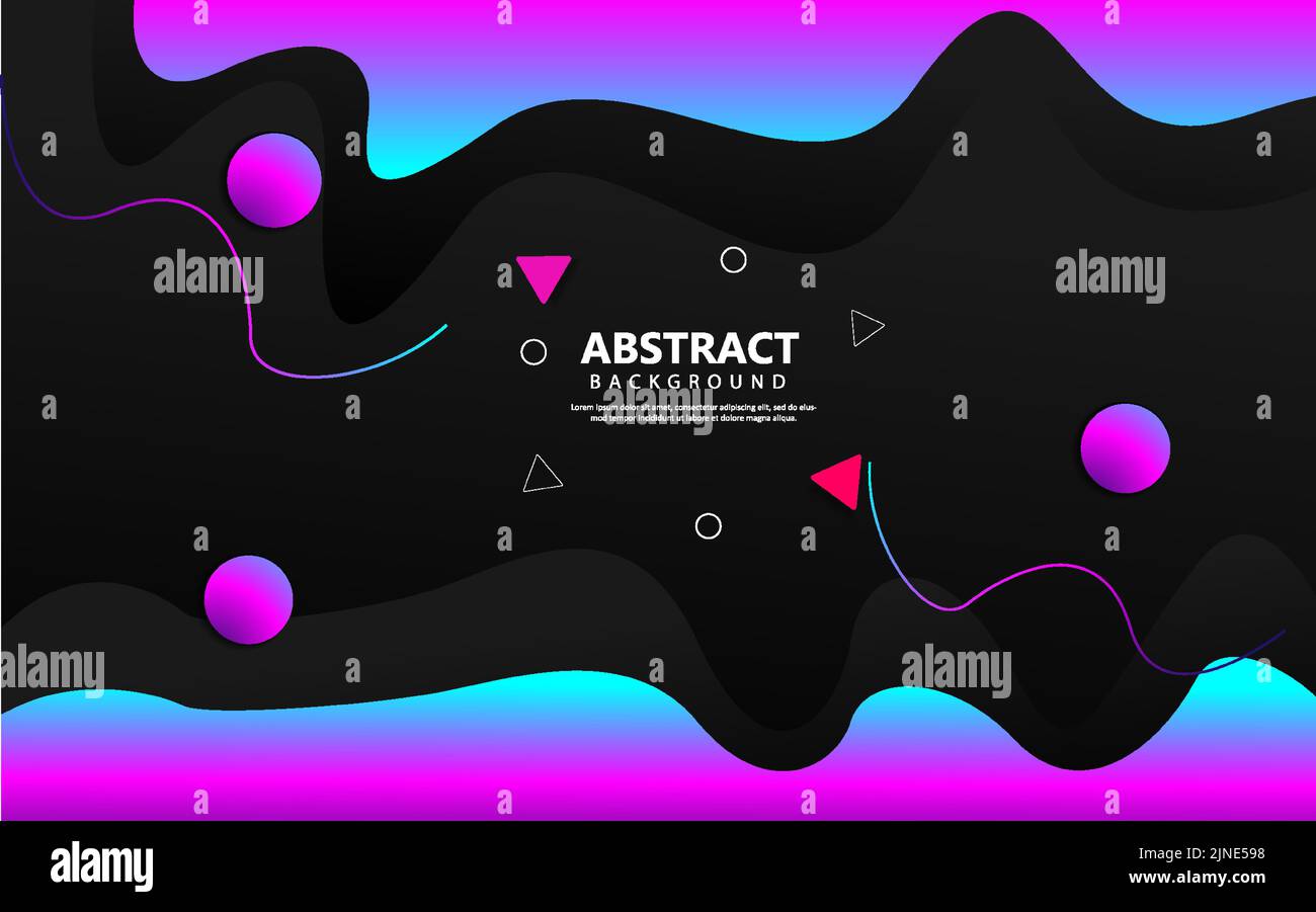 An illustration background design of abstract waves and shapes in ...