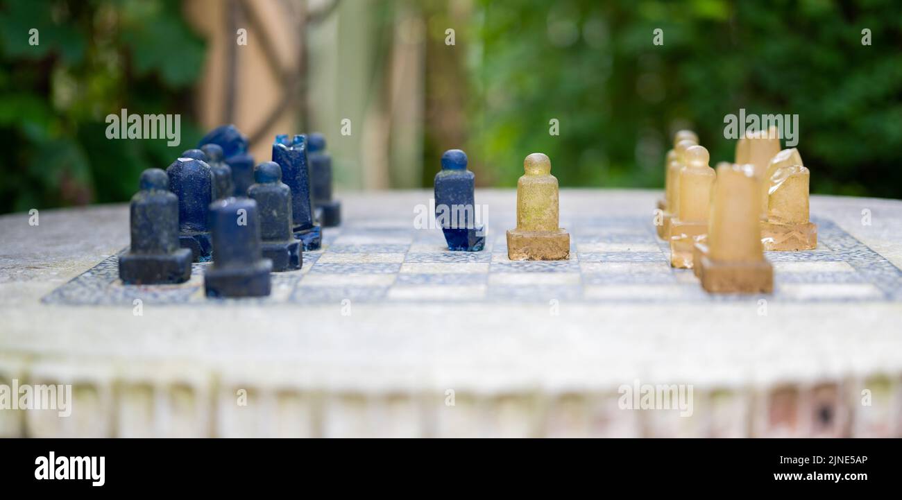 Stone chess pieces hi-res stock photography and images - Alamy