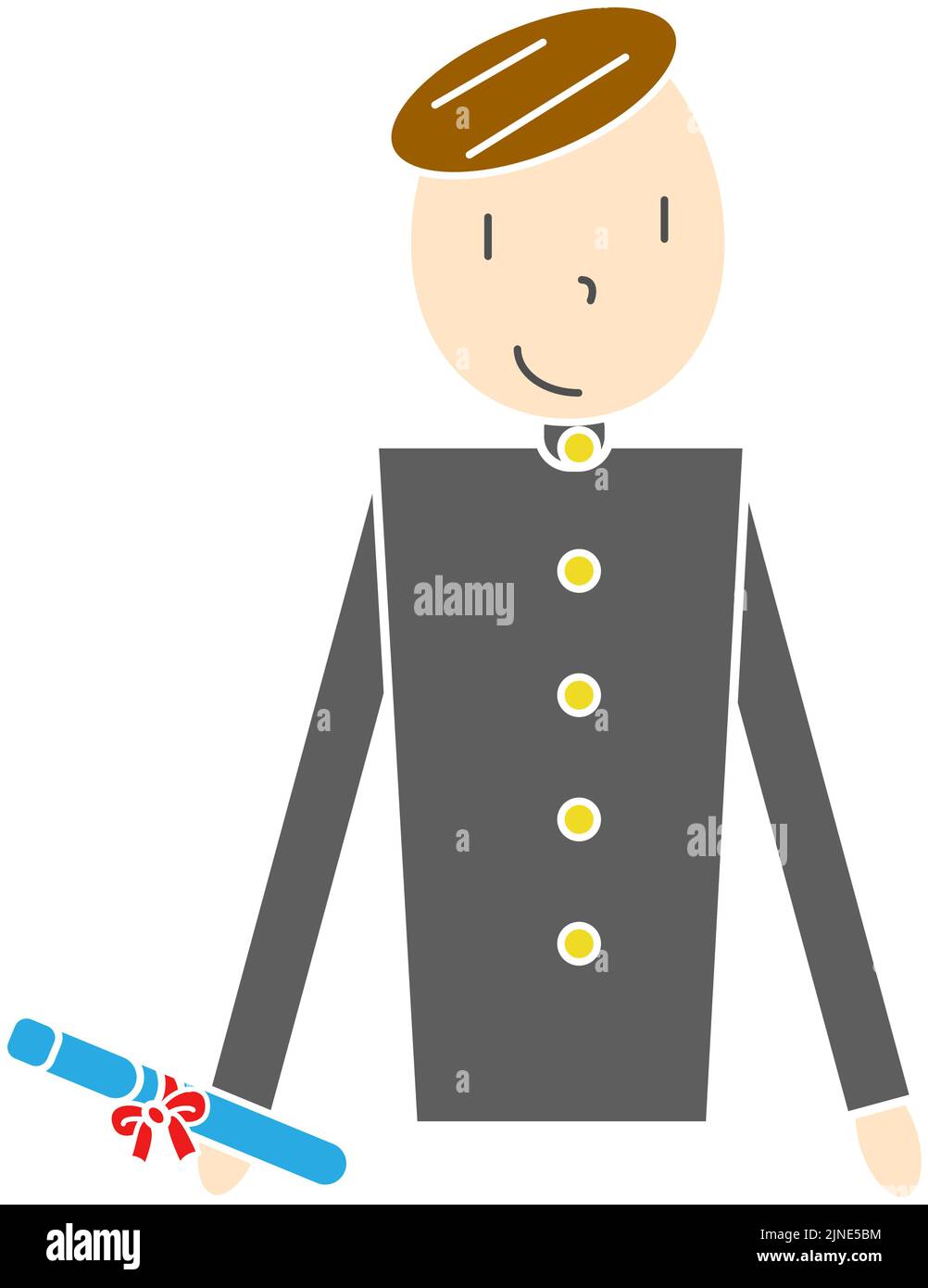 Graduation boy pattern, drawing by analog taste Stock Vector Image ...