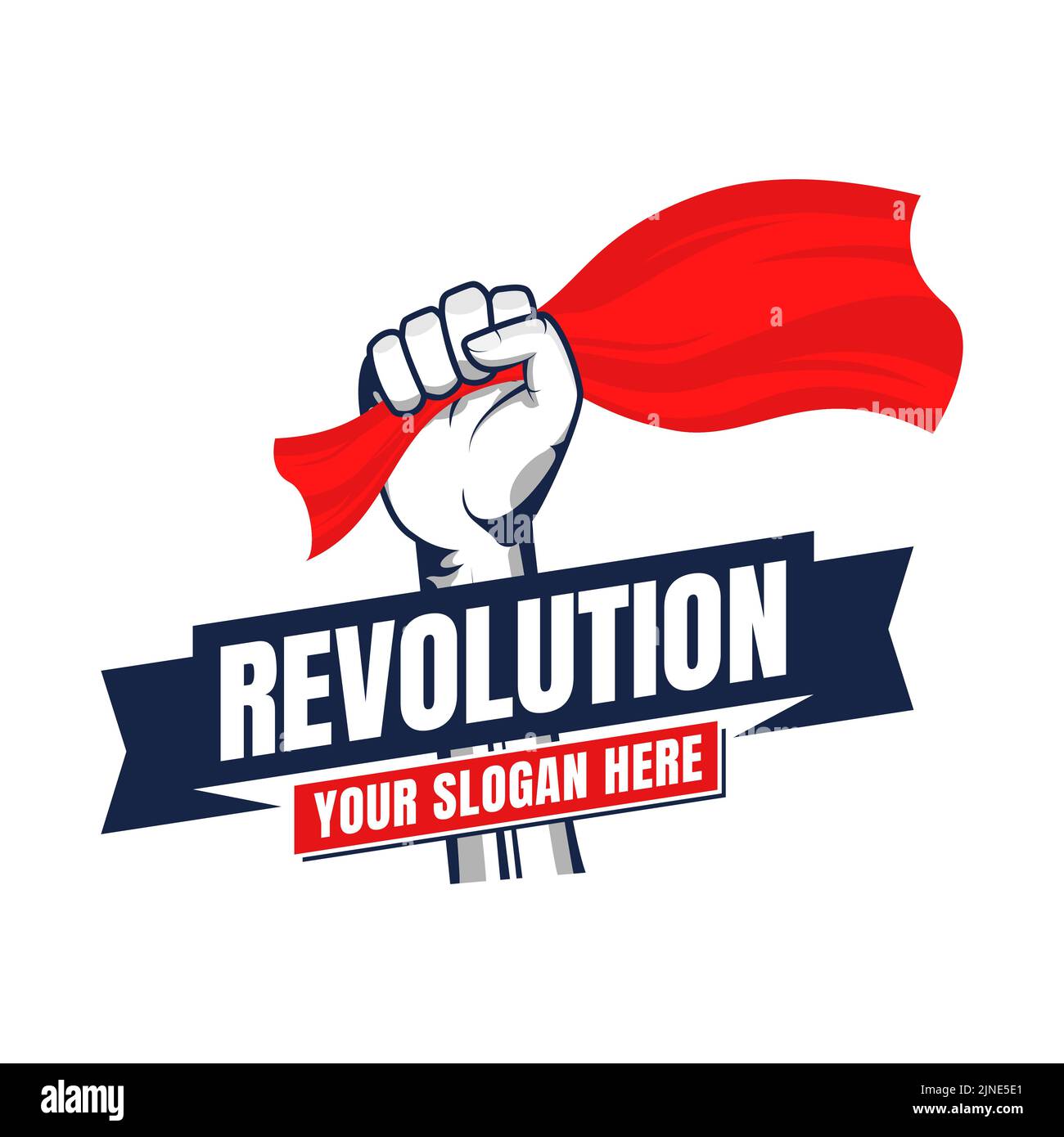 Revolution illustration for poster design. Clenched fist hand vector ...