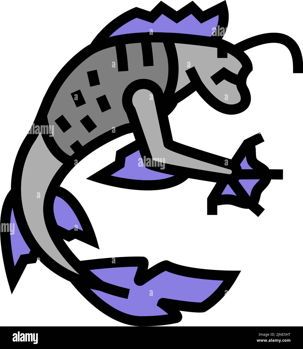 floating monster color icon vector illustration Stock Vector Image ...