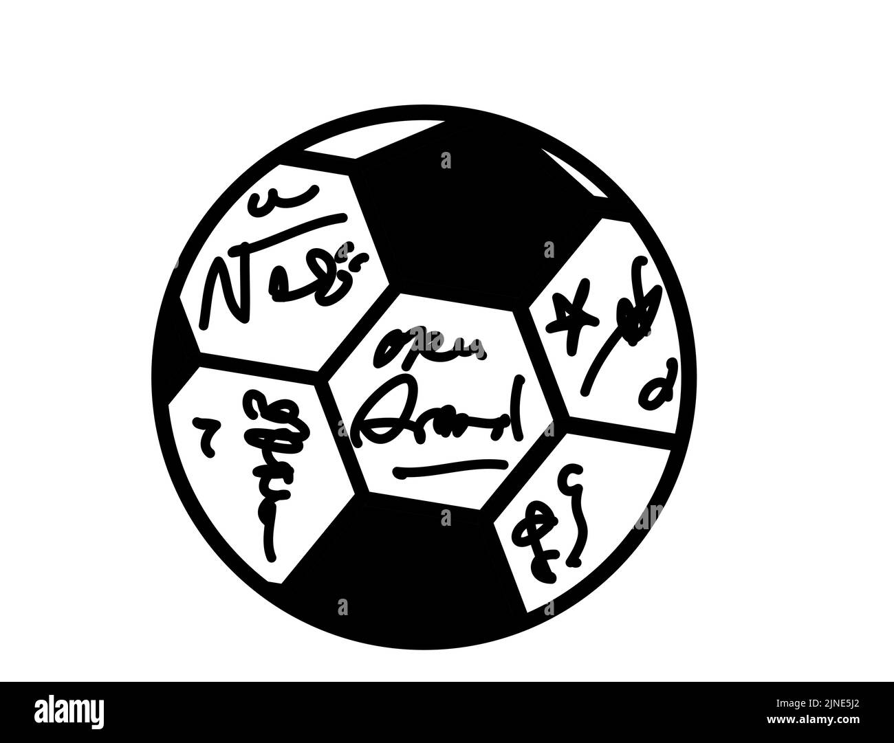 Soccer ball written in commemoration Stock Vector Image & Art - Alamy