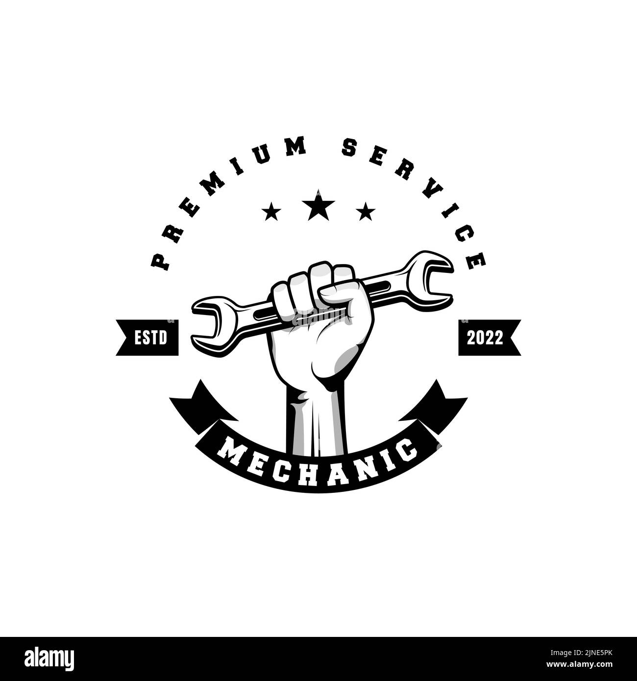 Mechanic badge logo design in retro style. Plumber logo design template ...