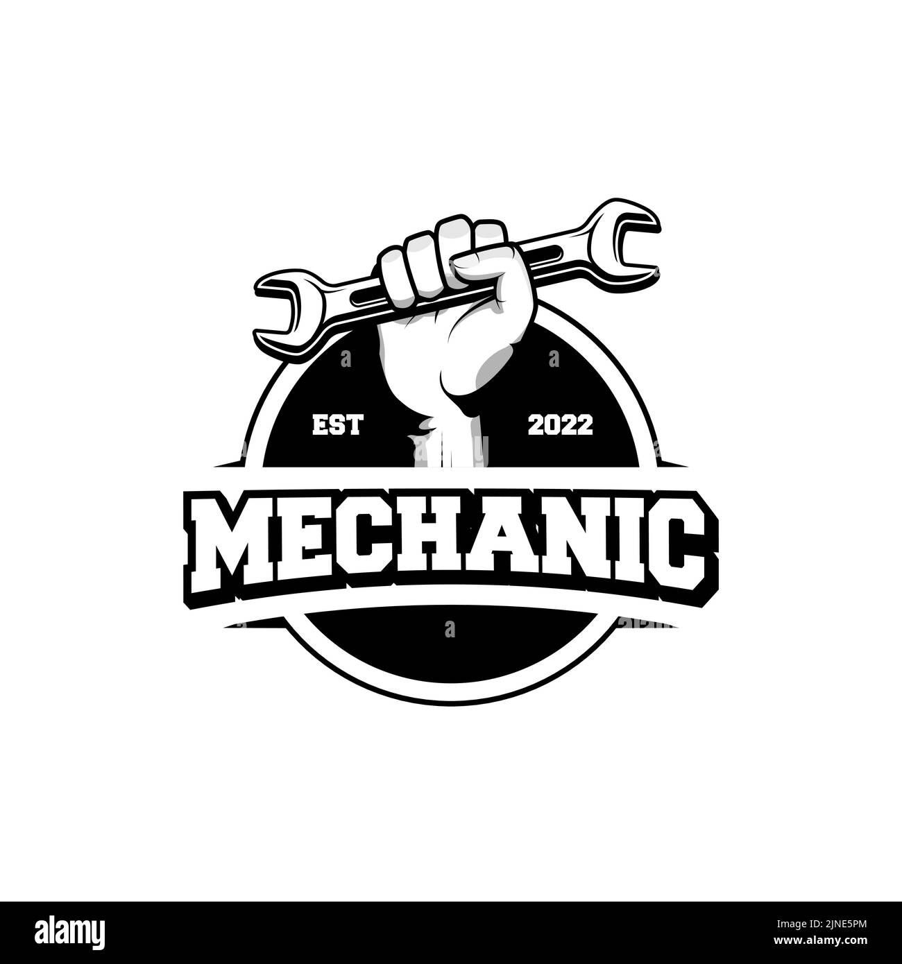 Mechanic badge logo design in retro style. Plumber logo design template ...