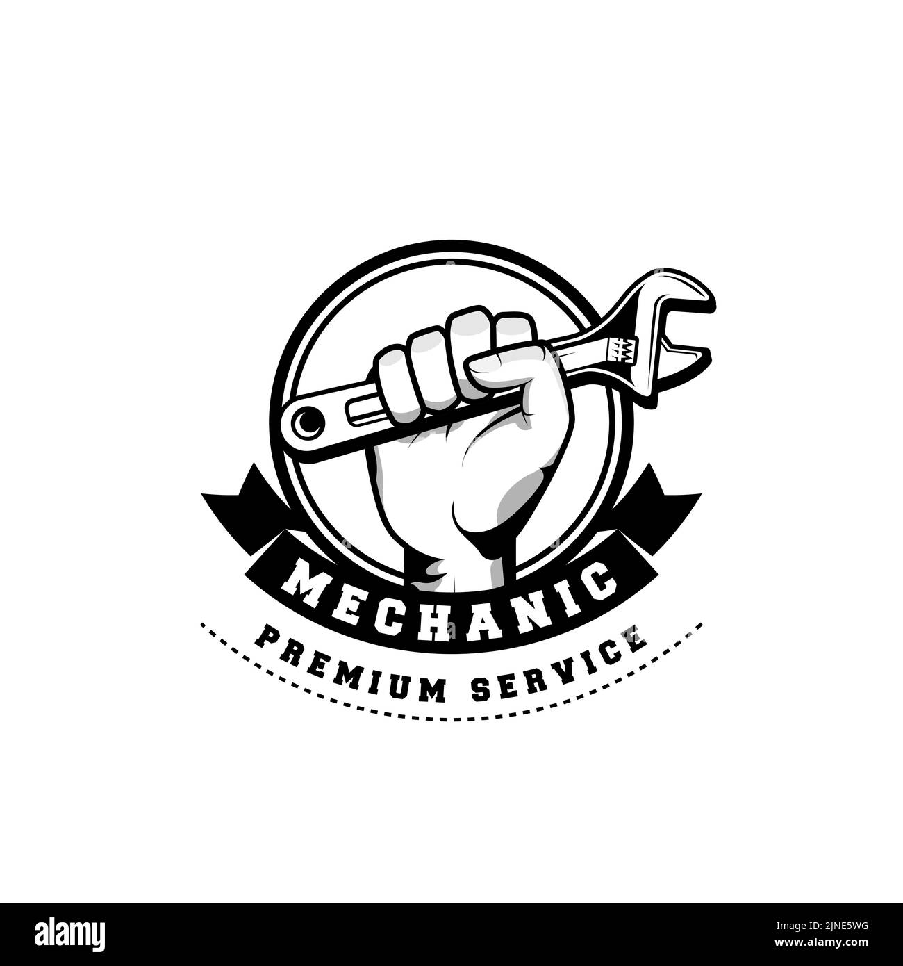 Mechanic badge logo design in retro style. Plumber logo design template ...
