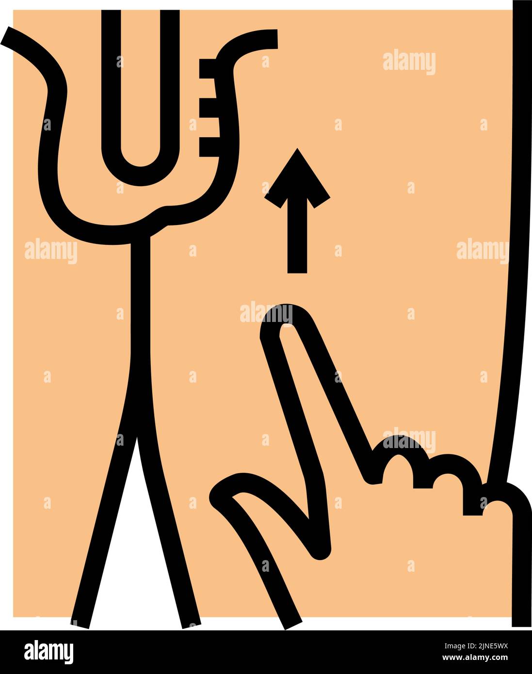 cremasteric reflex color icon vector illustration Stock Vector Image ...