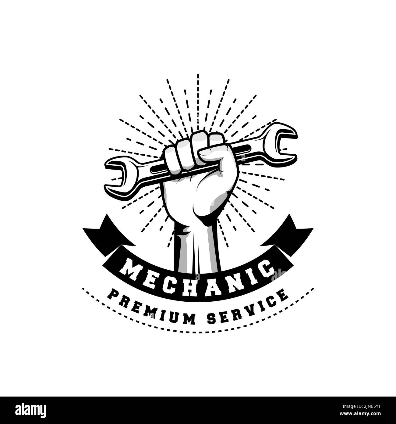 Mechanic badge logo design in retro style. Plumber logo design template ...