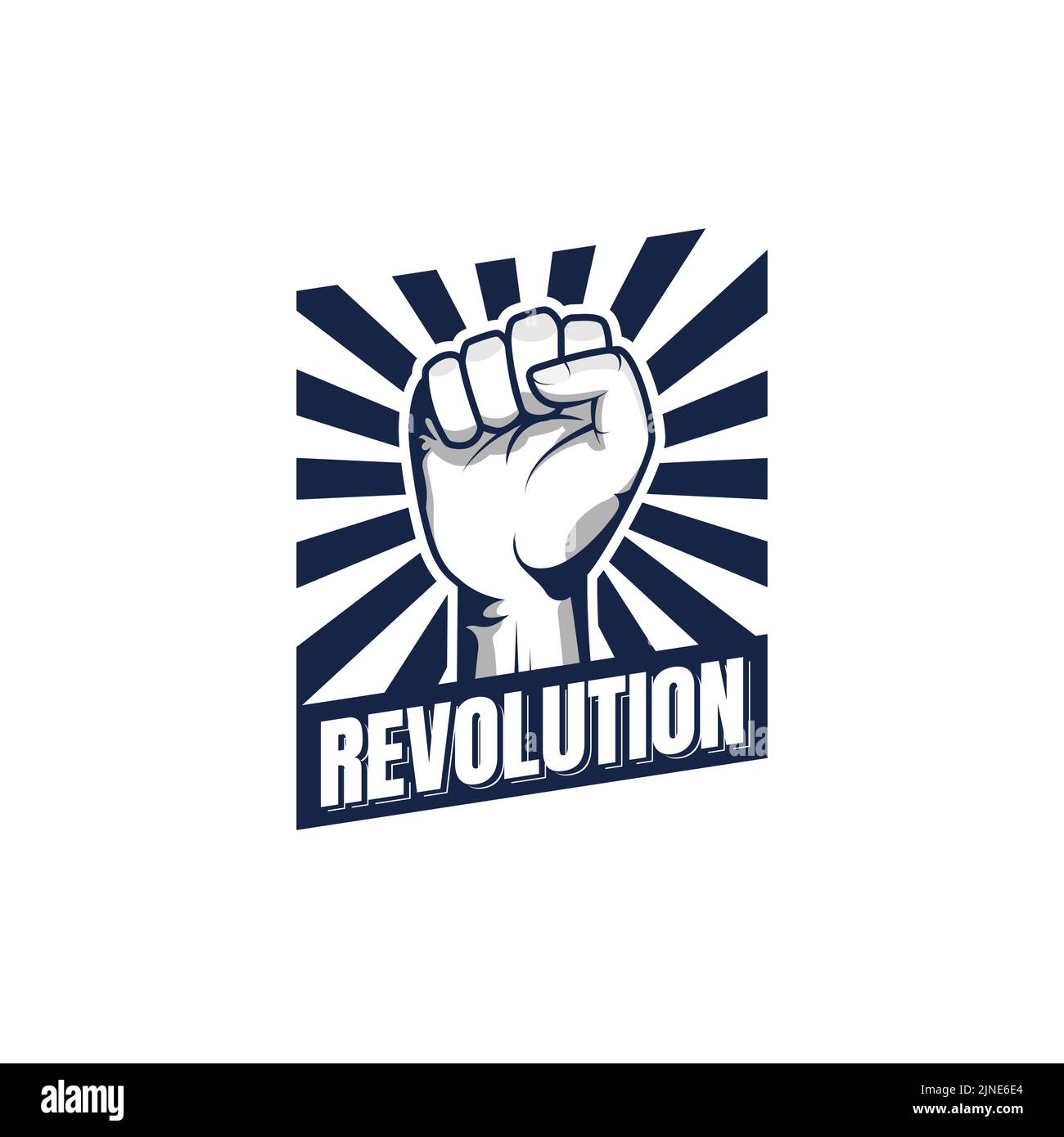 Revolution illustration for poster design. Clenched fist hand vector ...