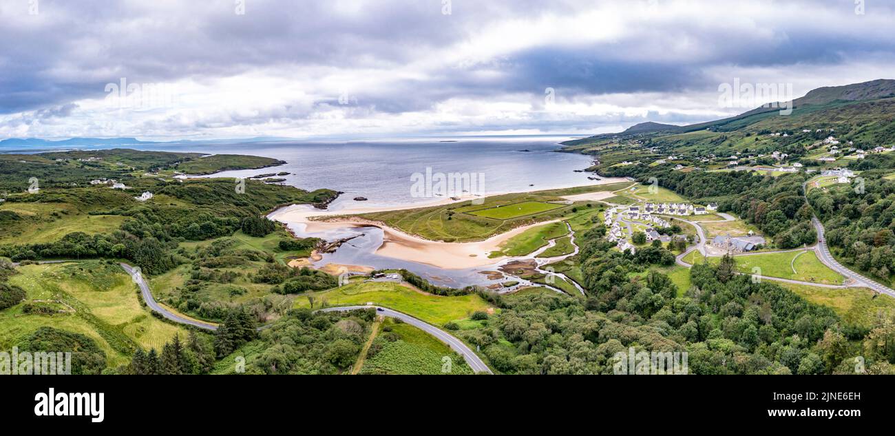 Aerial view of the Fintra road by Killybegs County Donegal, Ireland ...