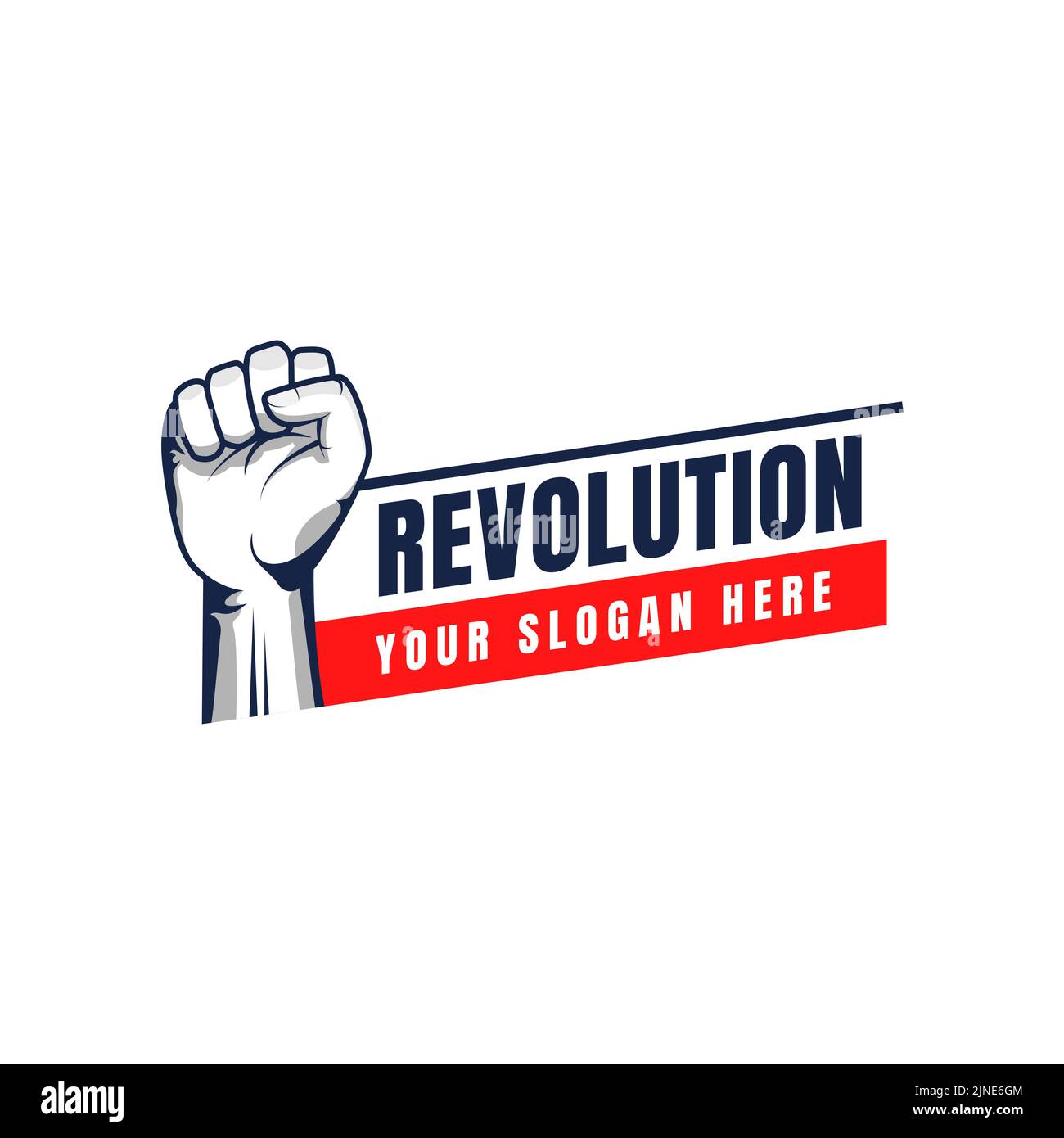 Revolution illustration for poster design. Clenched fist hand vector ...