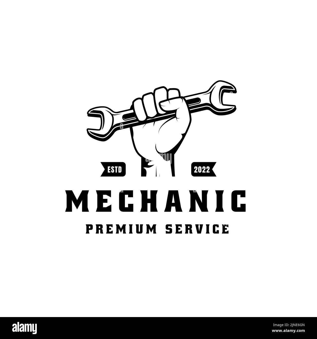 Mechanic badge logo design in retro style. Plumber logo design template ...