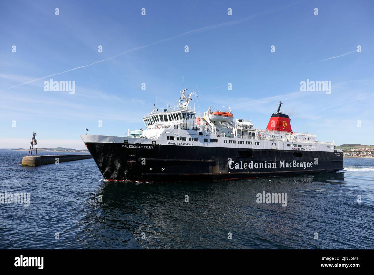 Caledonian MacBrayne ferry, Caledonian Isles, sailing to Isle of Arran, across the Firth of ...