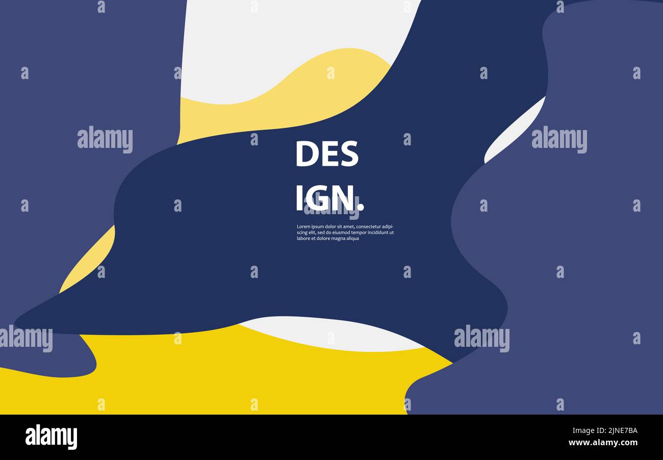 An abstract background design in aesthetic blue and yellow color with ...