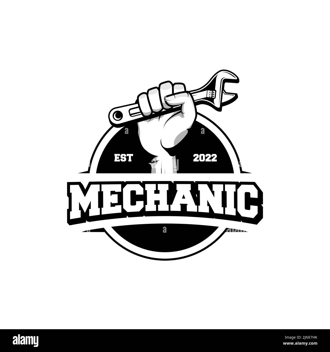 Mechanic badge logo design in retro style. Plumber logo design template ...