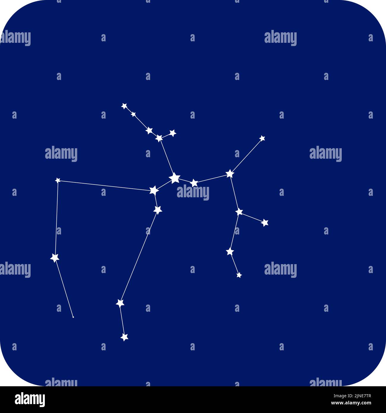 12 constellation blue icons: vector illustration: Sagittarius Stock ...