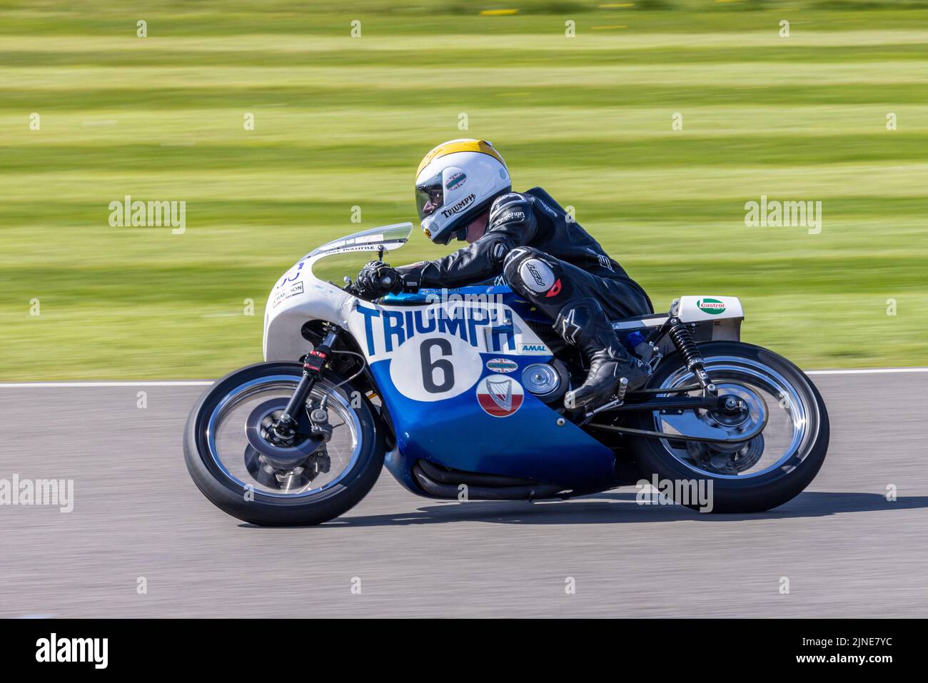 1972 Rob North Triumph with rider Mike Dolittle during the Sheene ...