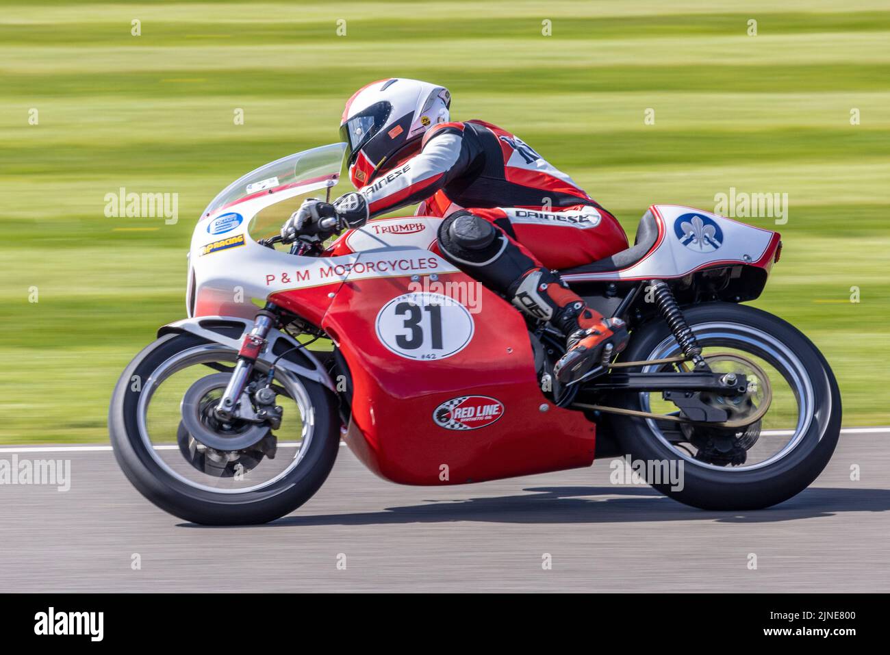 1972 BSA P&M with rider Richard Wilson during the Sheene Trophy race at ...