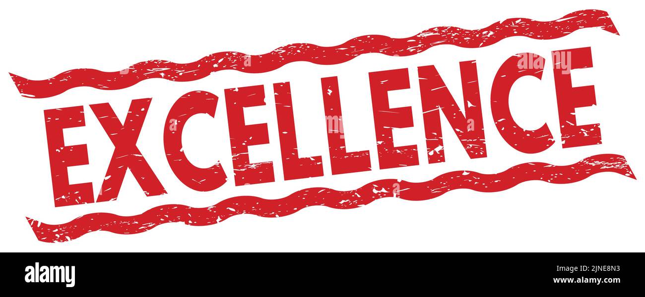 EXCELLENCE text written on red lines stamp sign Stock Photo - Alamy