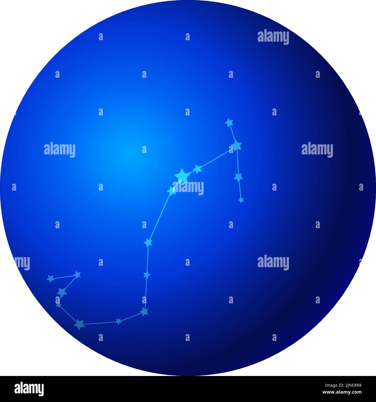 12 constellation blue icons: Vector Illustration: Scorpio Stock Vector ...
