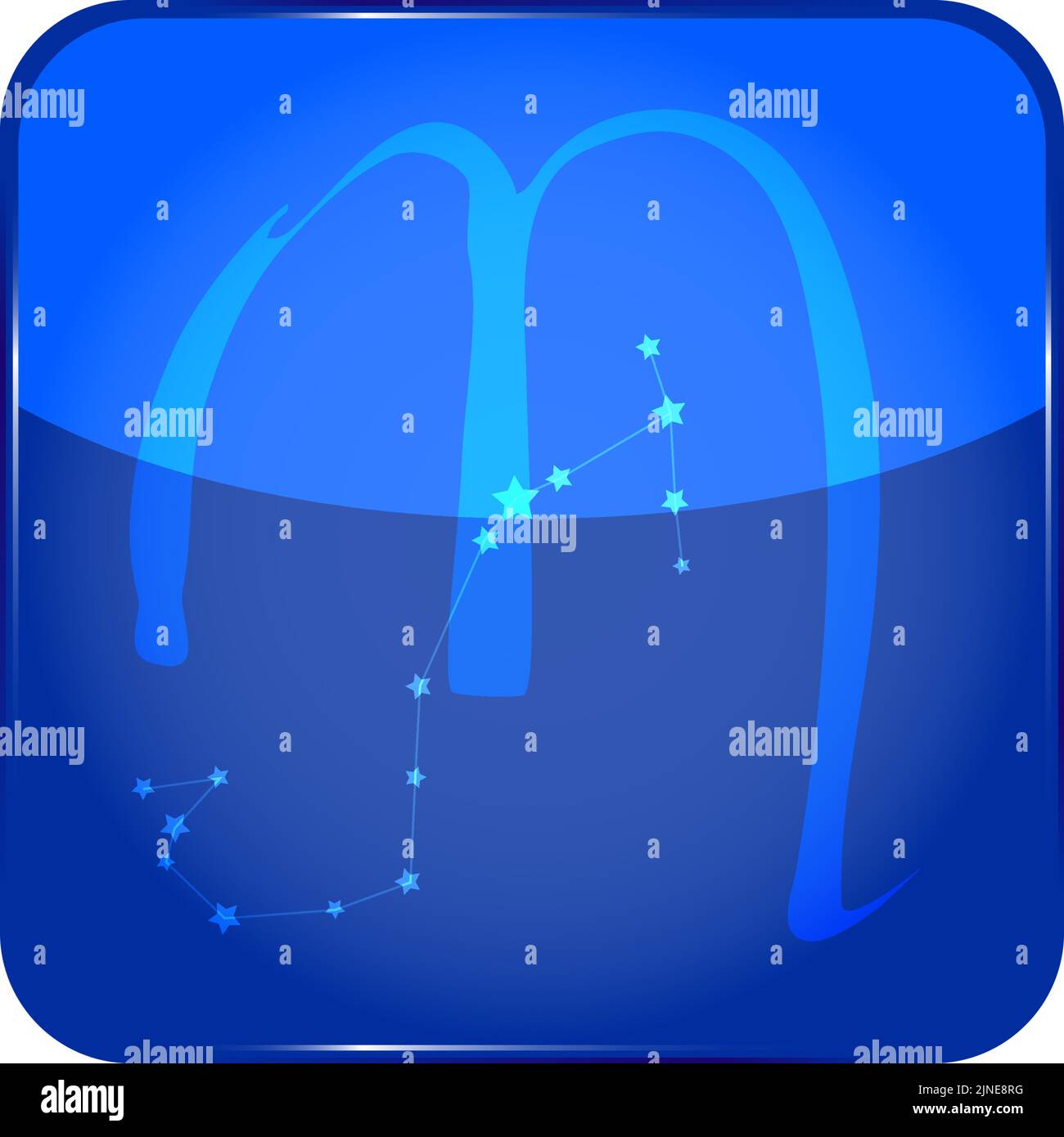 12 constellation blue icons: Vector Illustration: Scorpio Stock Vector ...