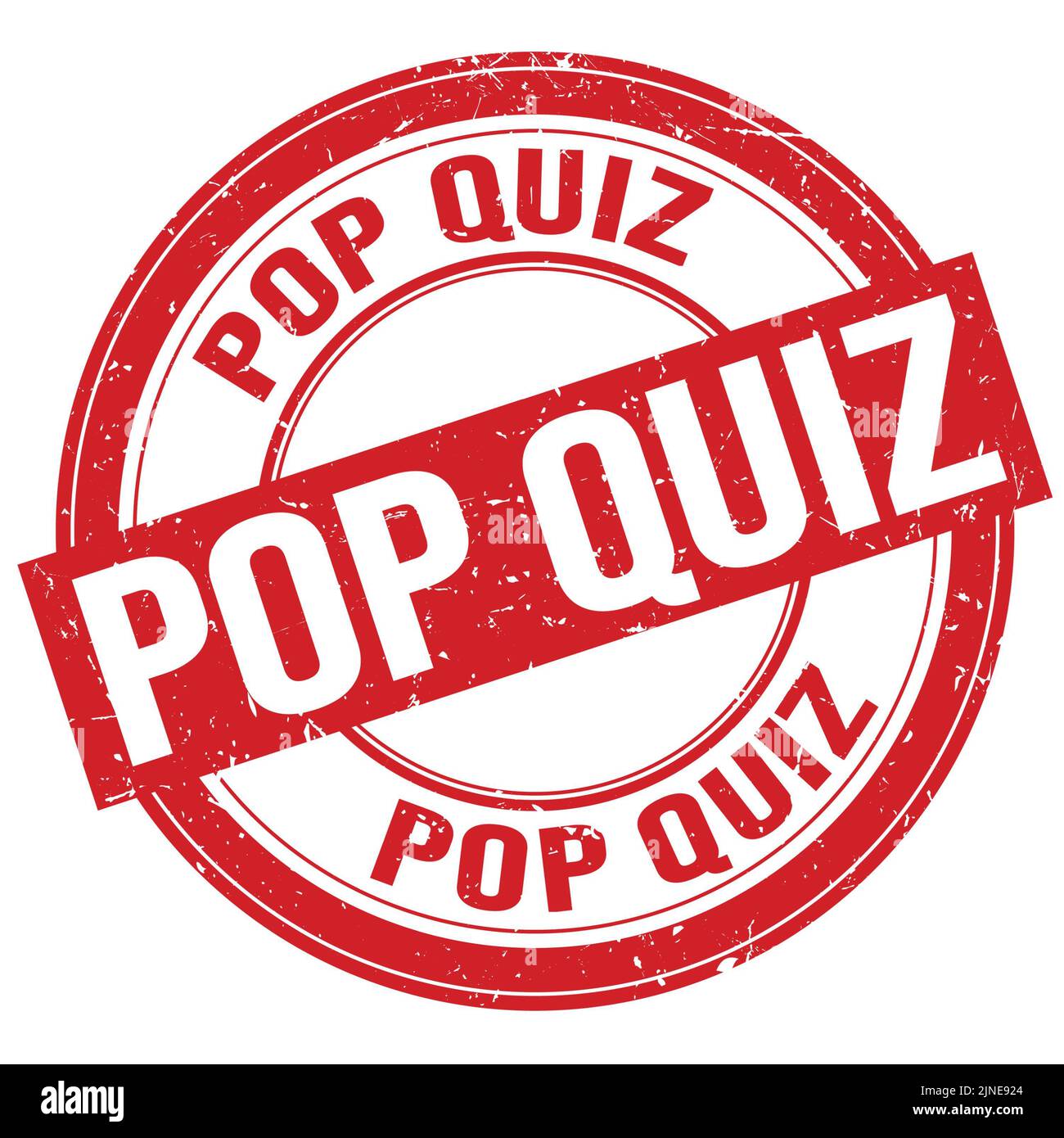 Pop quiz stamp Cut Out Stock Images & Pictures - Alamy