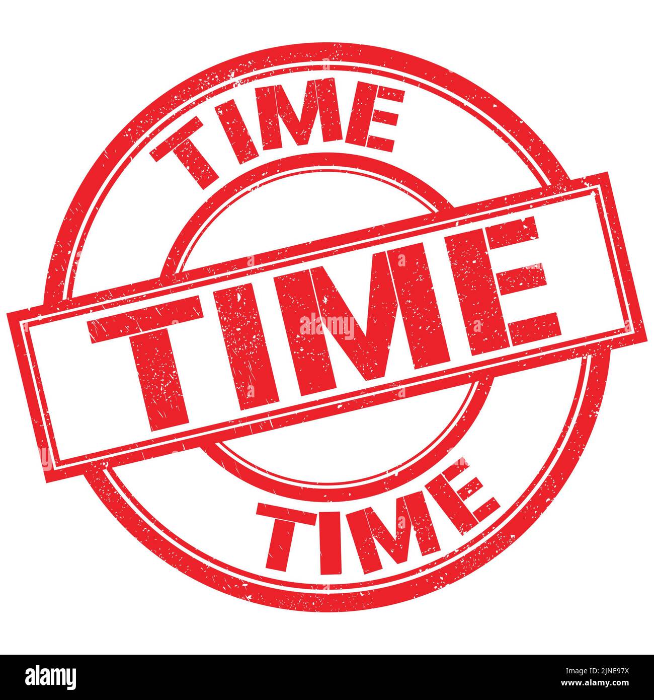 TIME text written on red round stamp sign Stock Photo - Alamy