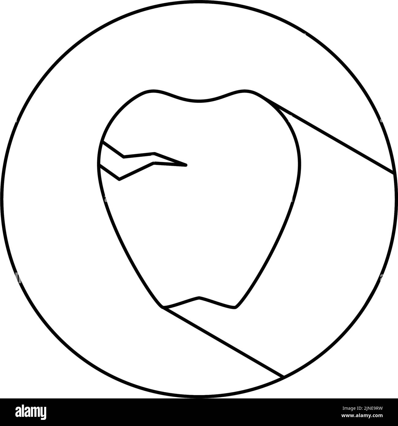 Circle icon with black shadow, tooth decay Stock Vector Image & Art - Alamy