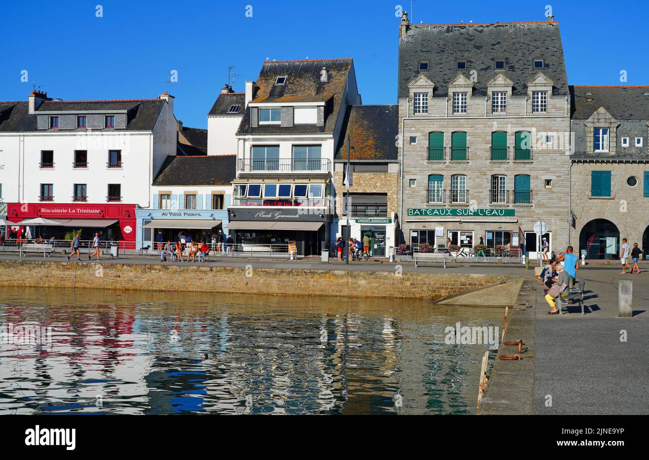 LA-TRINITE-SUR-MER, FRANCE -14 AUG 2021- Landscape view of buildings on ...