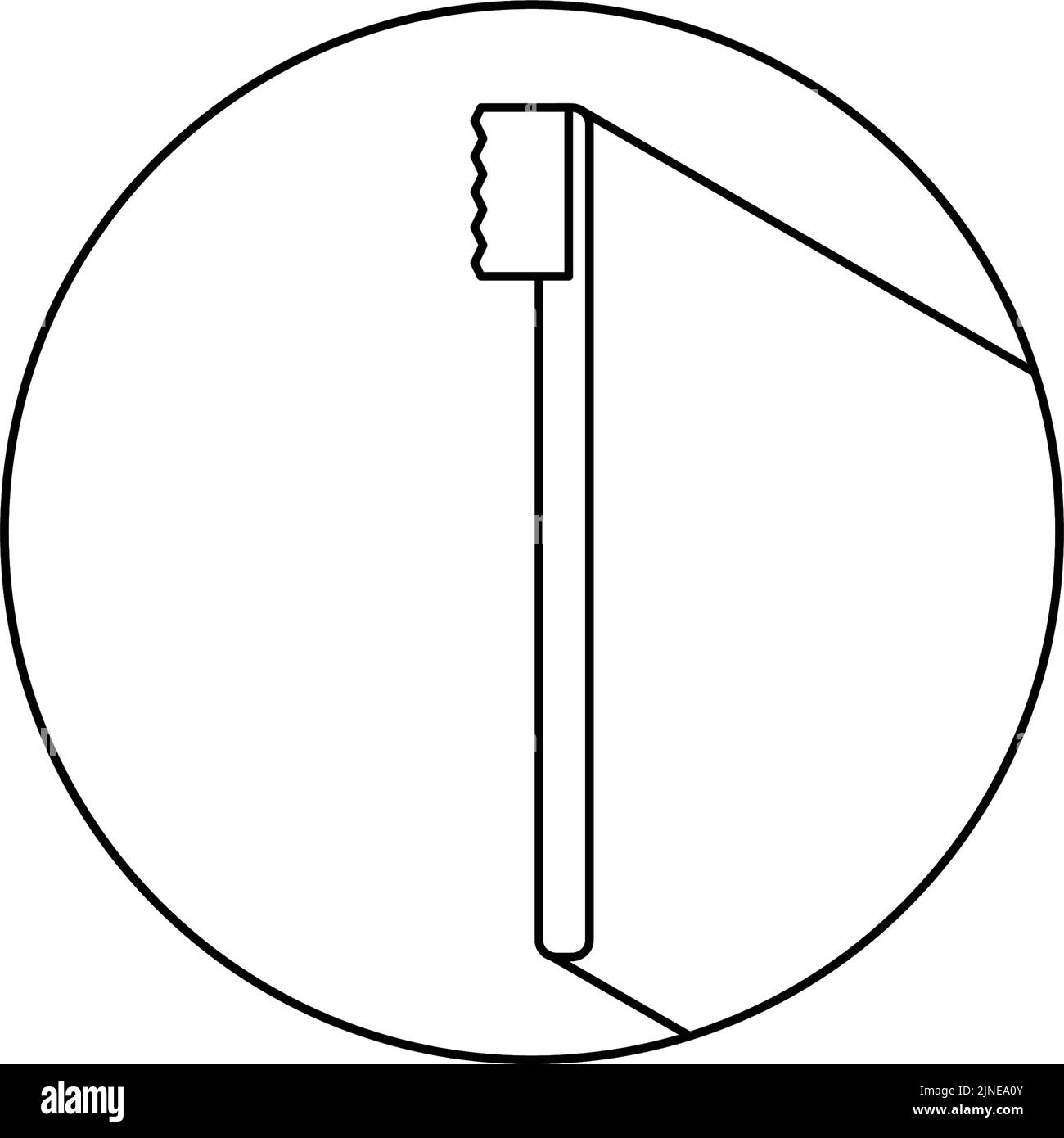 Circle icon with black shadow, toothbrush Stock Vector Image & Art - Alamy