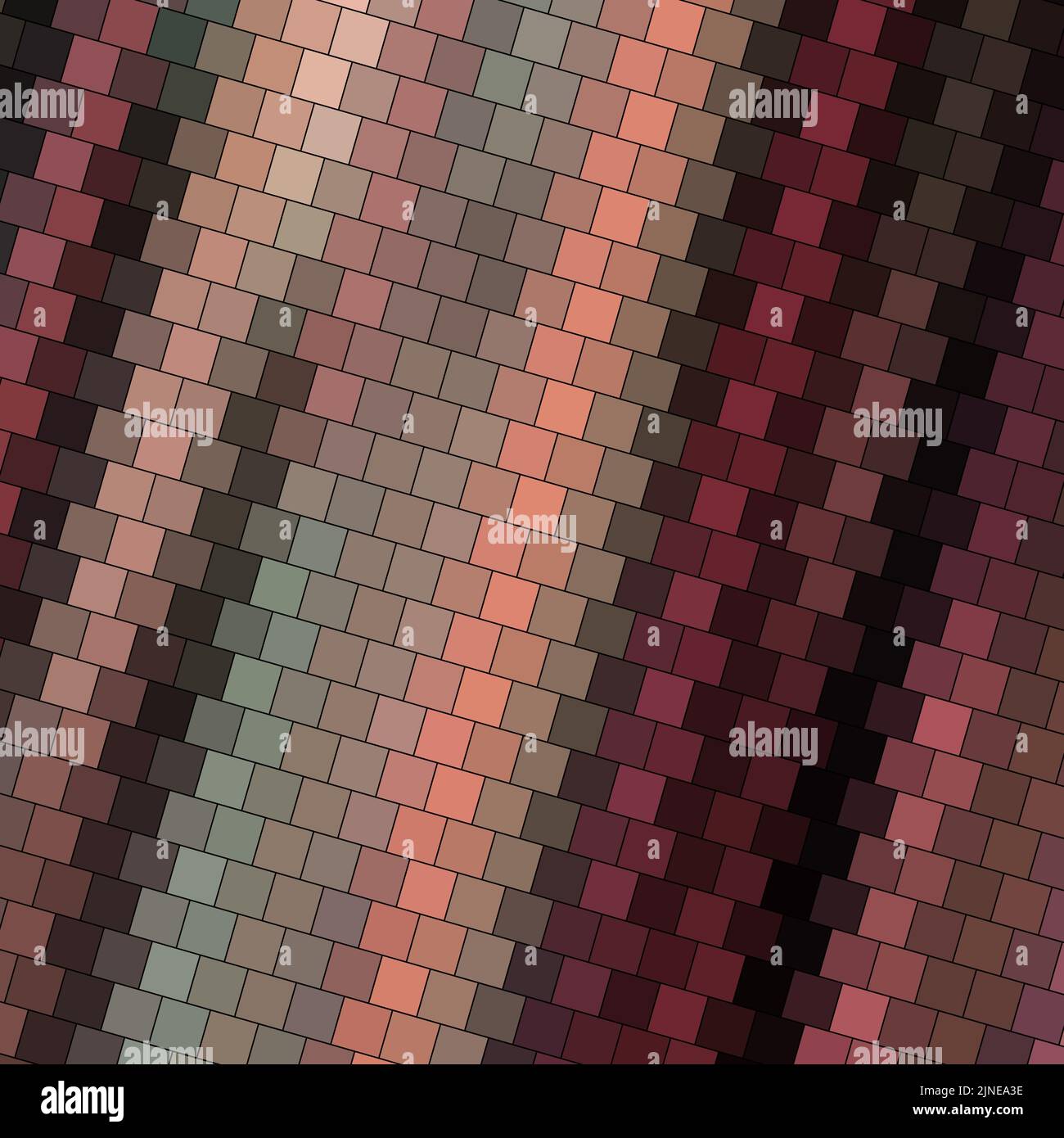 abstract squared Colorful palette brick wall texture background with ...