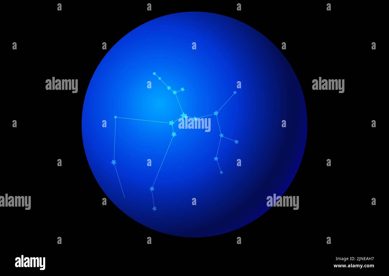12 constellation blue icons: vector illustration: Sagittarius Stock ...