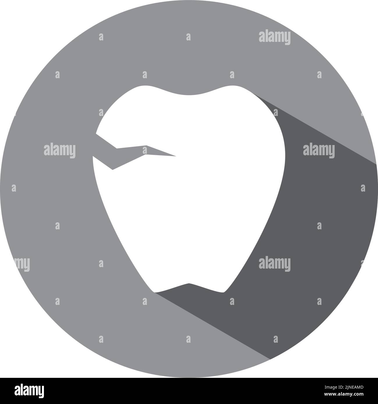 Circle icon with blue shadow, tooth decay Stock Vector Image & Art - Alamy