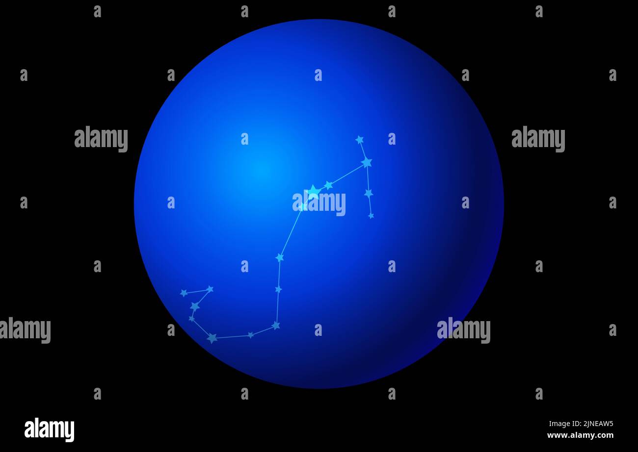 12 Zodiac Sign blue Icons: Vector Illustration: Scorpio Stock Vector ...