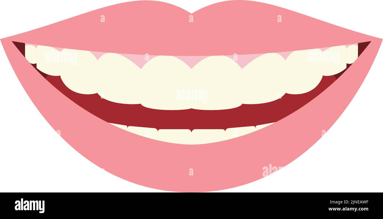 Aesthetic dentistry, illustration of yellowed teeth Stock Vector Image ...