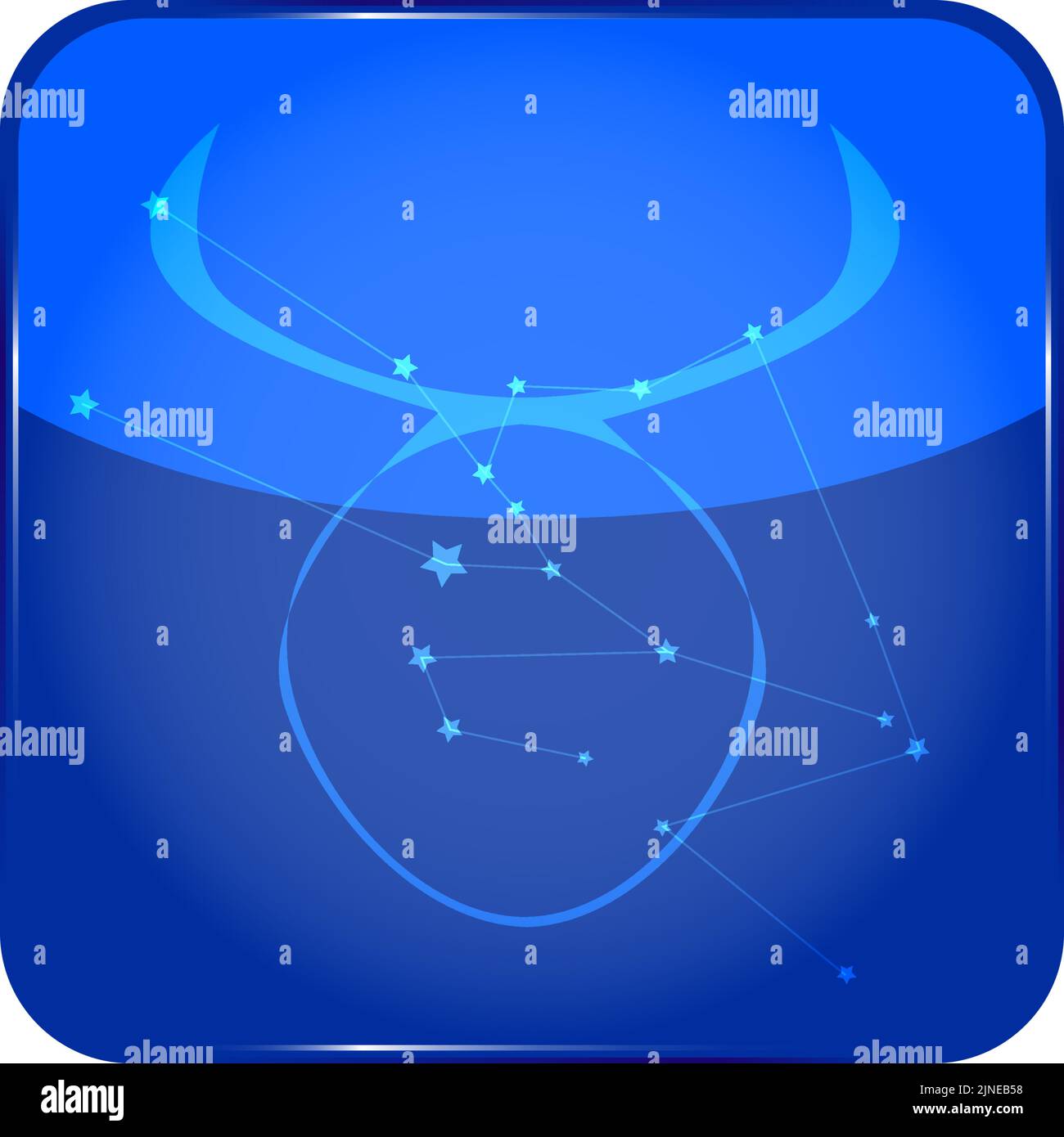 12 constellation blue icons: vector illustration: Taurus Stock Vector ...