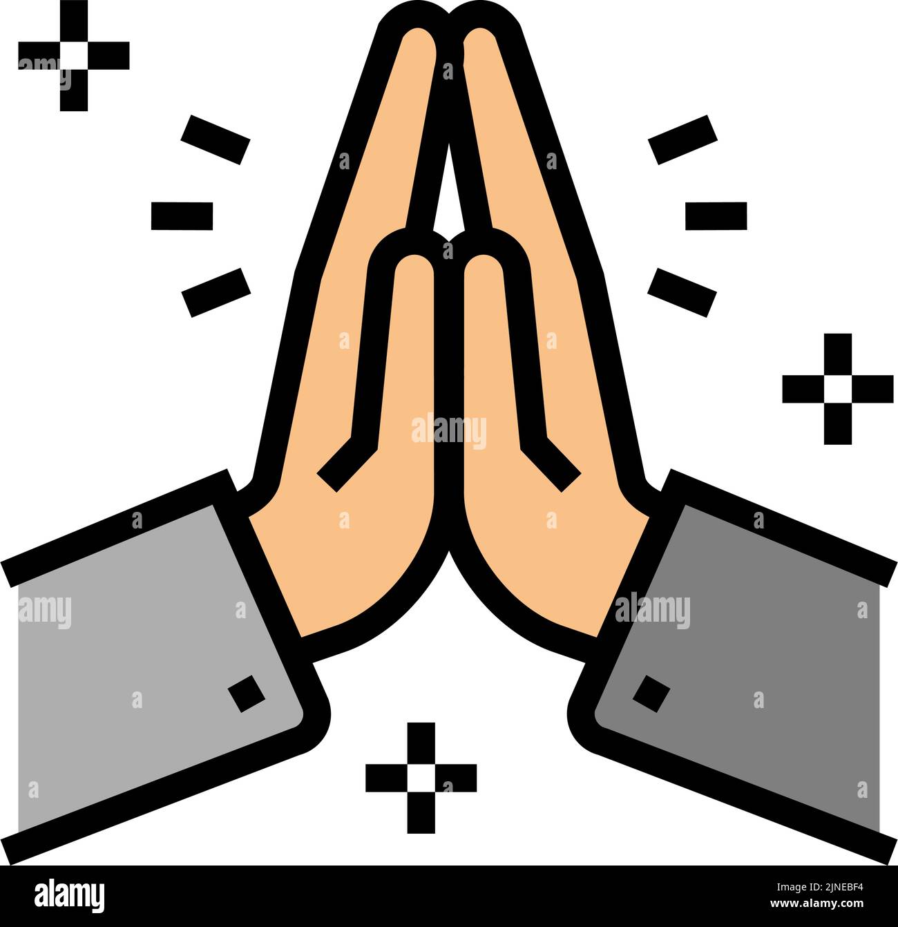 prayer religion color icon vector illustration Stock Vector Image & Art ...