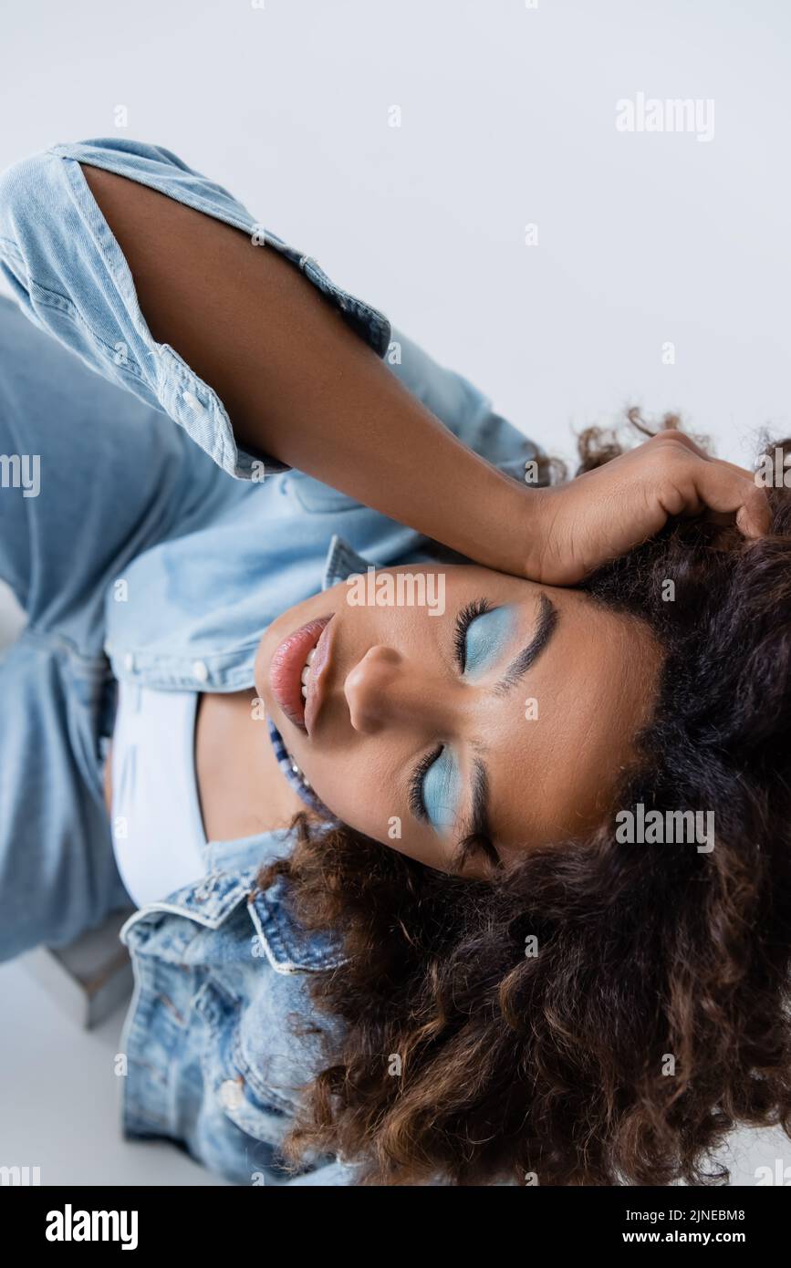 Overhead shot black african hi-res stock photography and images - Alamy