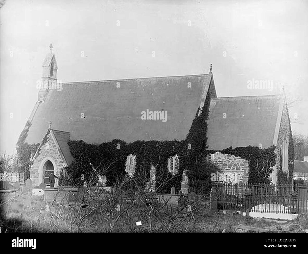 The church, Llanfaelog Stock Photo - Alamy