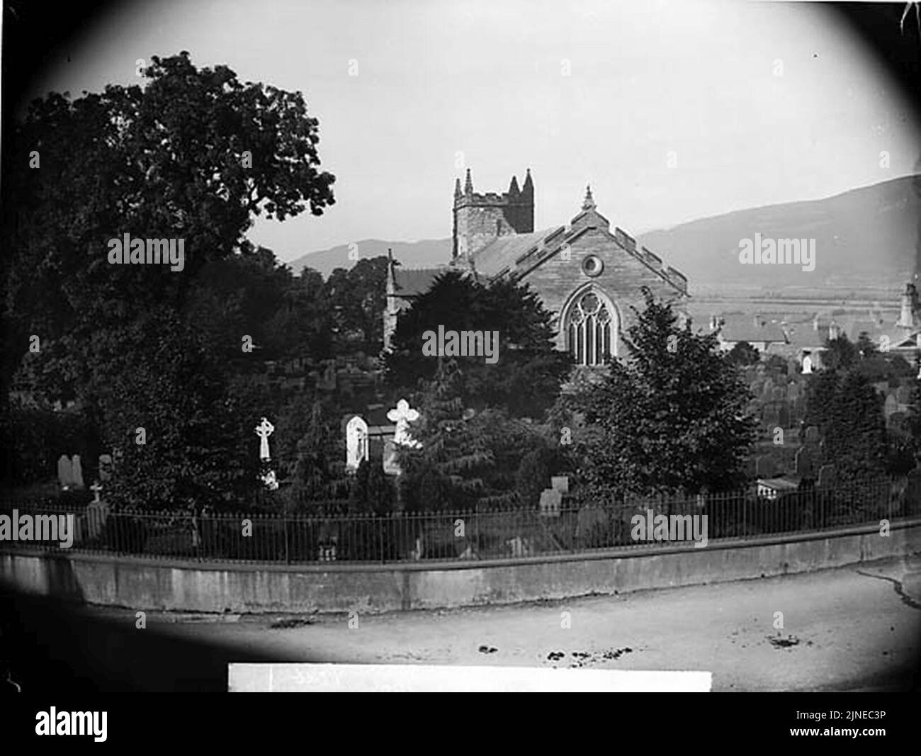 The church, Machynlleth Stock Photo - Alamy