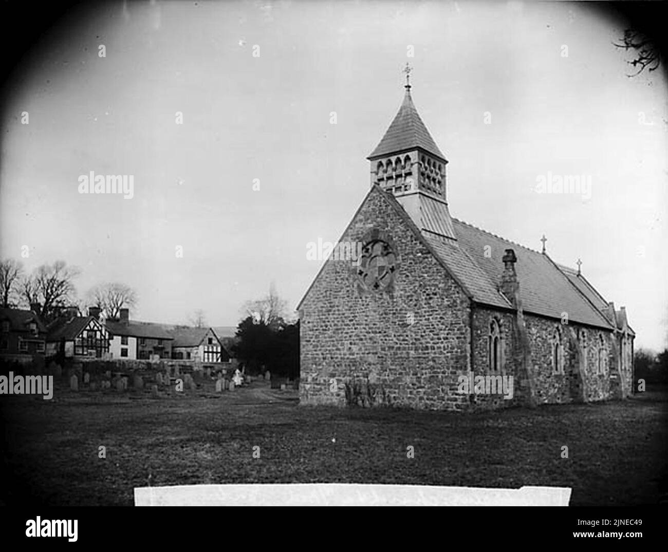 The church, Trefeglwys Stock Photo - Alamy