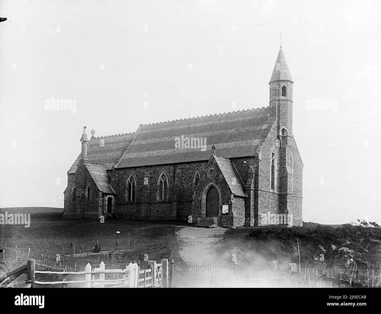 The church, Y Borth Stock Photo - Alamy