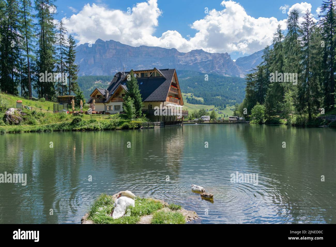 A wonderful landscape, Dolomiti Mountains. Alta Val Badia. Trentino ...