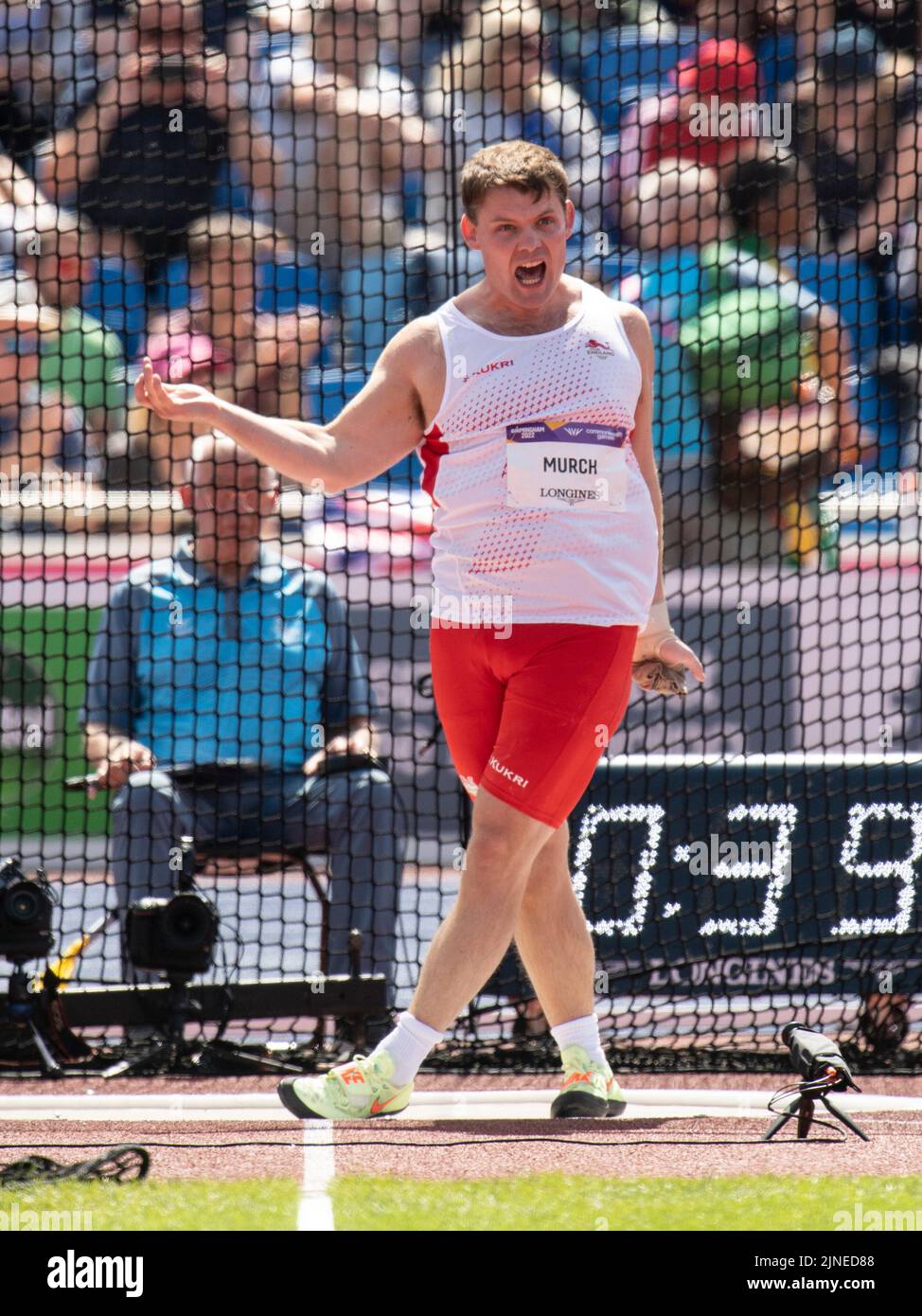 Craig Murch of England competing in the men’s hammer final at the ...