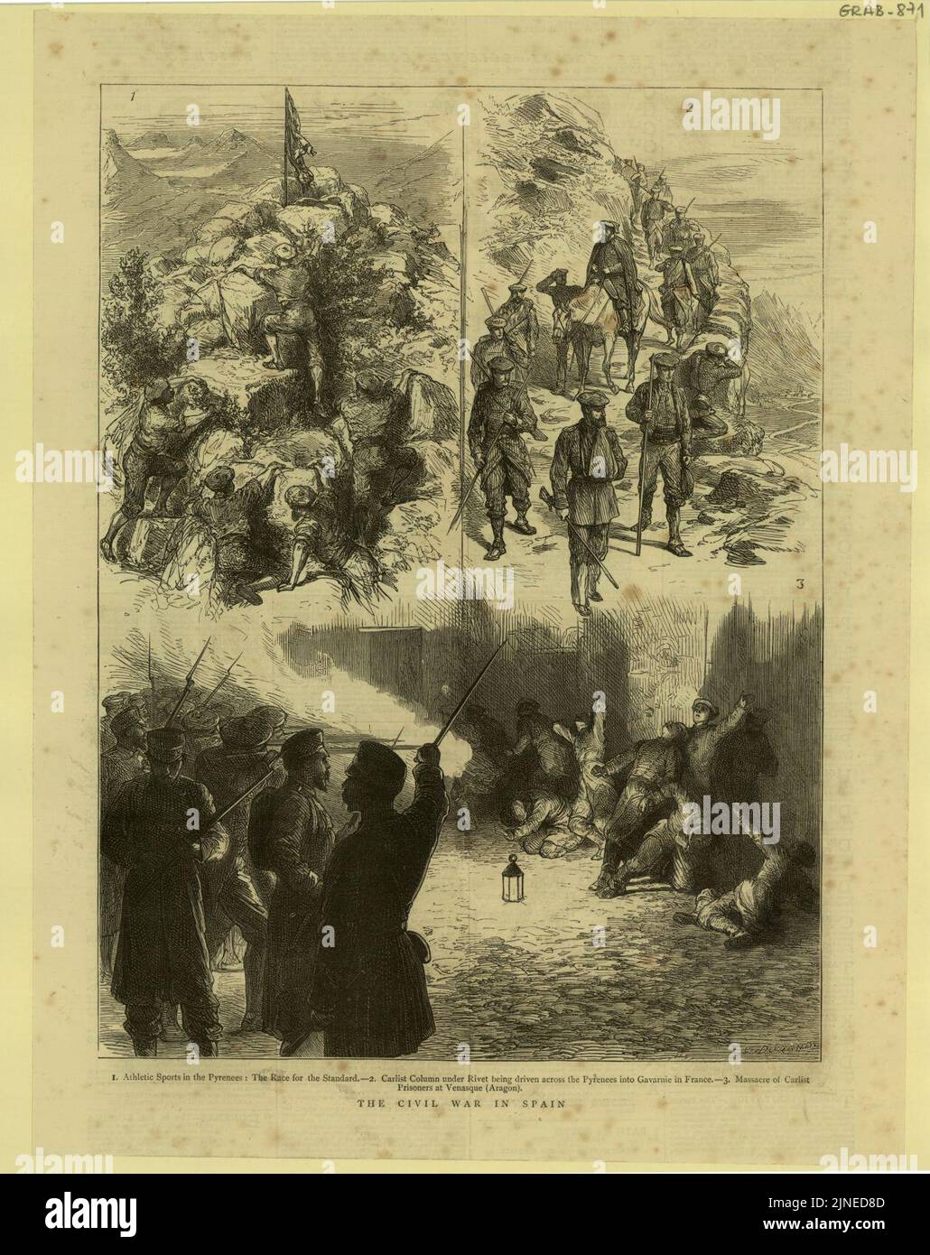 The Civil War in Spain - The Graphic 1875 B12369007 CHD 00871 Stock ...