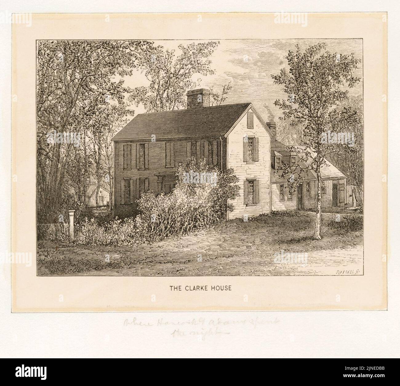 The Clarke House (where Hancock and Adams spent the night Stock Photo ...