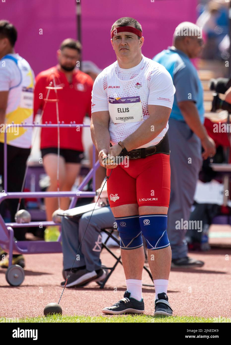 Joseph Ellis of England competing in the men’s hammer final at the ...