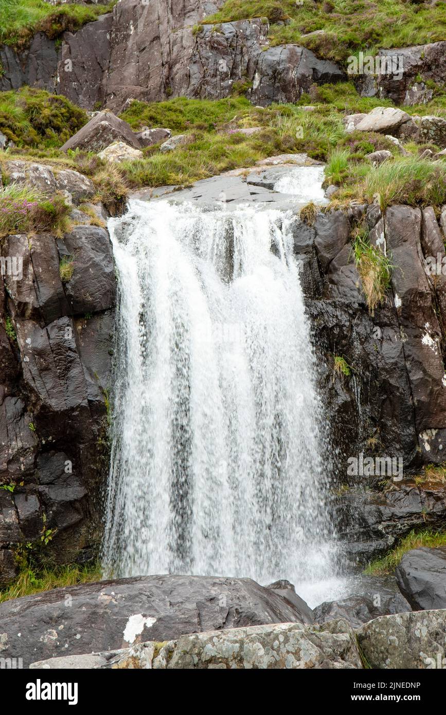 Conor Pass Waterfall, Dingle Peninsula, Co. Kerry, Ireland Stock Photo ...
