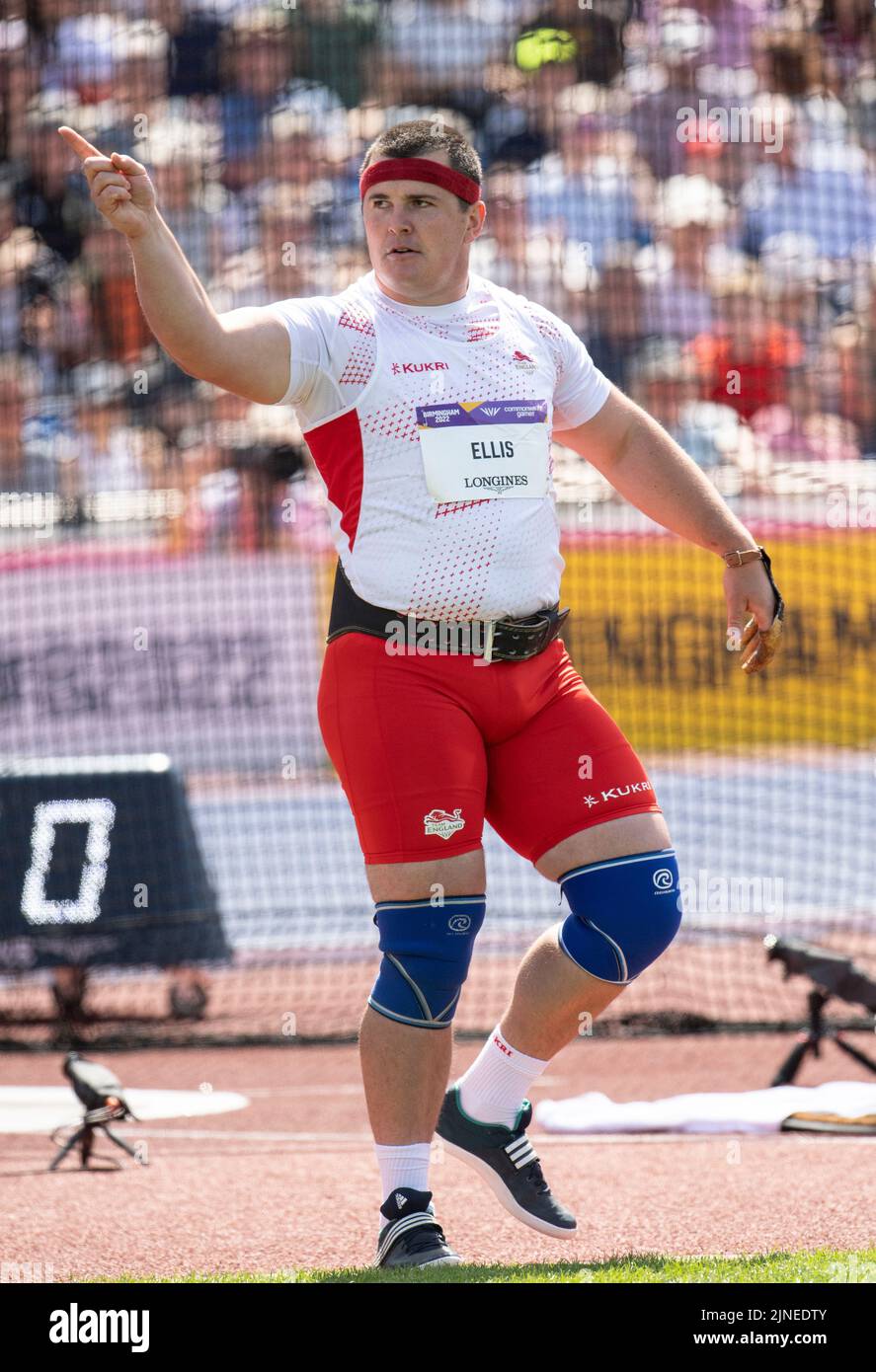 Joseph Ellis of England competing in the men’s hammer final at the ...